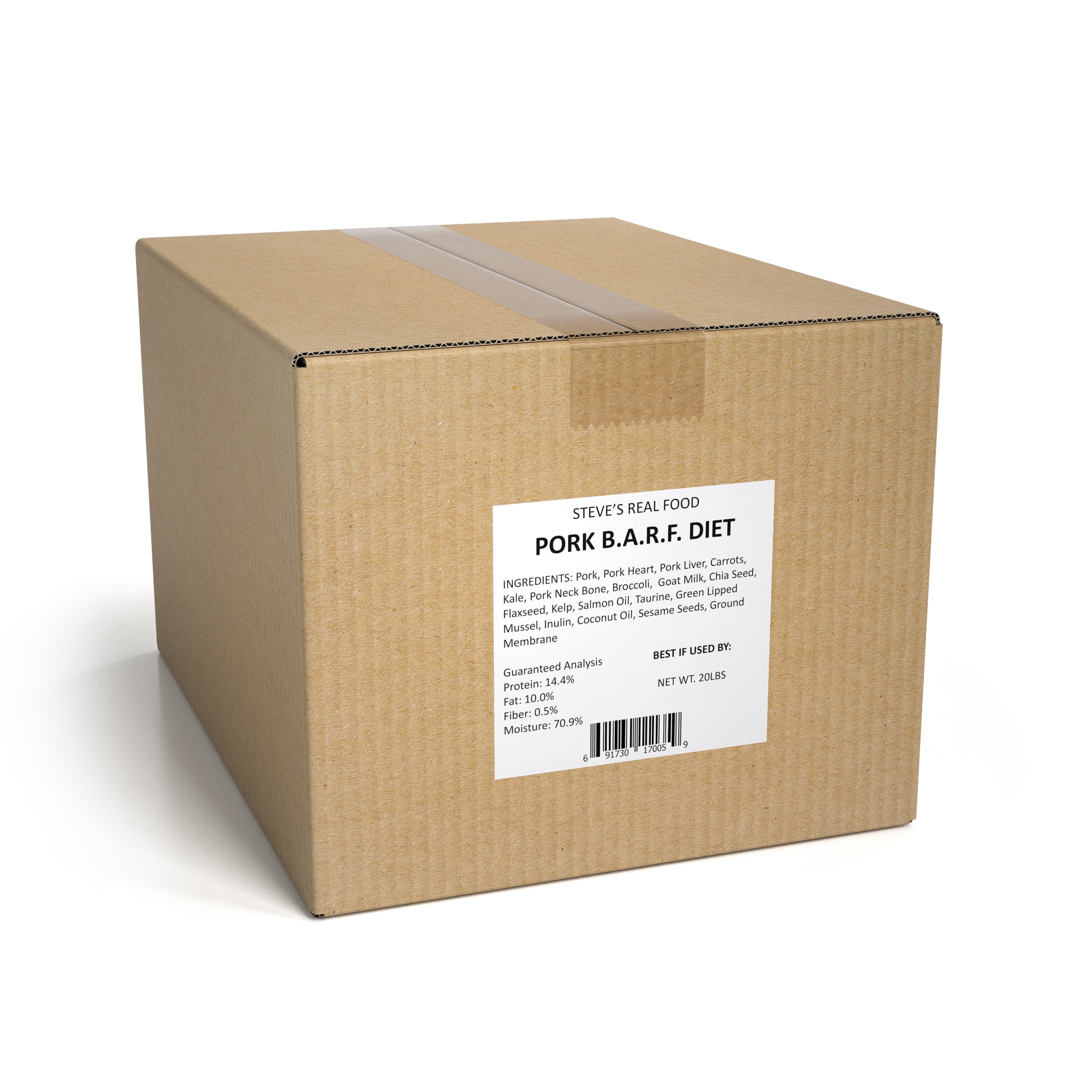 Steve's Real Food Pork | Frozen Raw Pet Food | 20lb Bulk Box